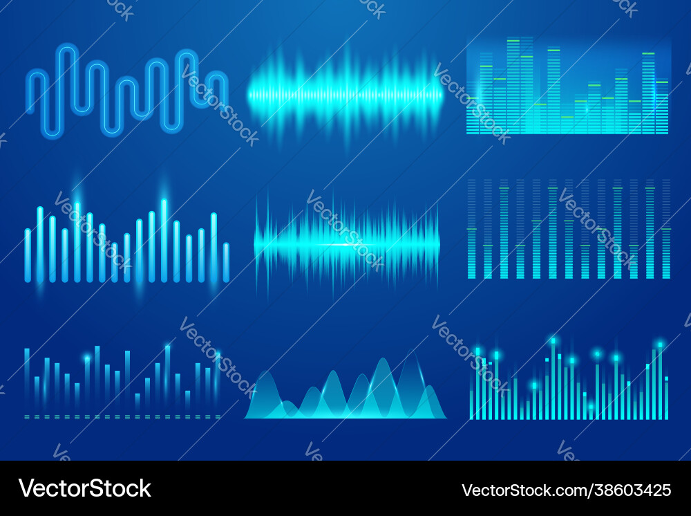 Soundwave Technology Patterns Royalty Free Vector Image