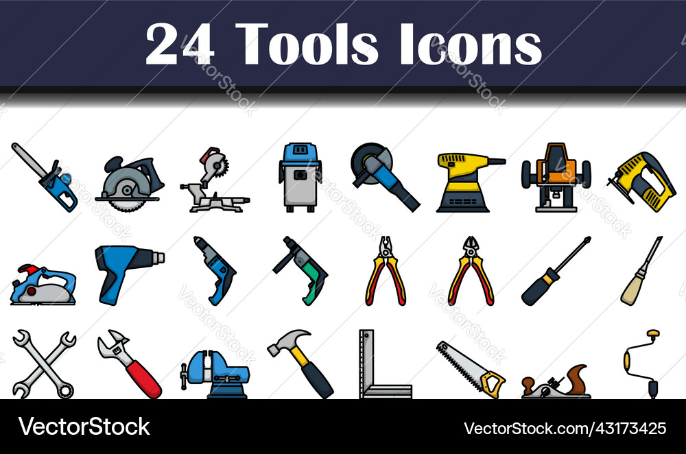 Tools icon set Royalty Free Vector Image - VectorStock