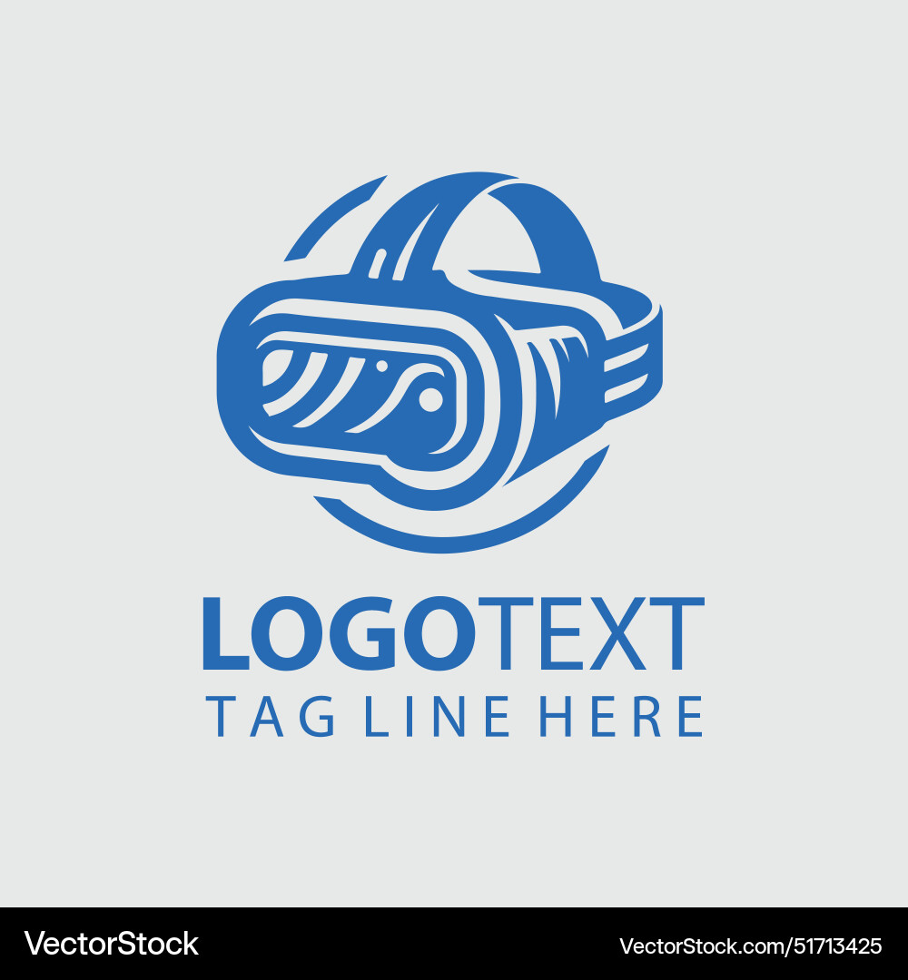 Virtual reality logo Royalty Free Vector Image