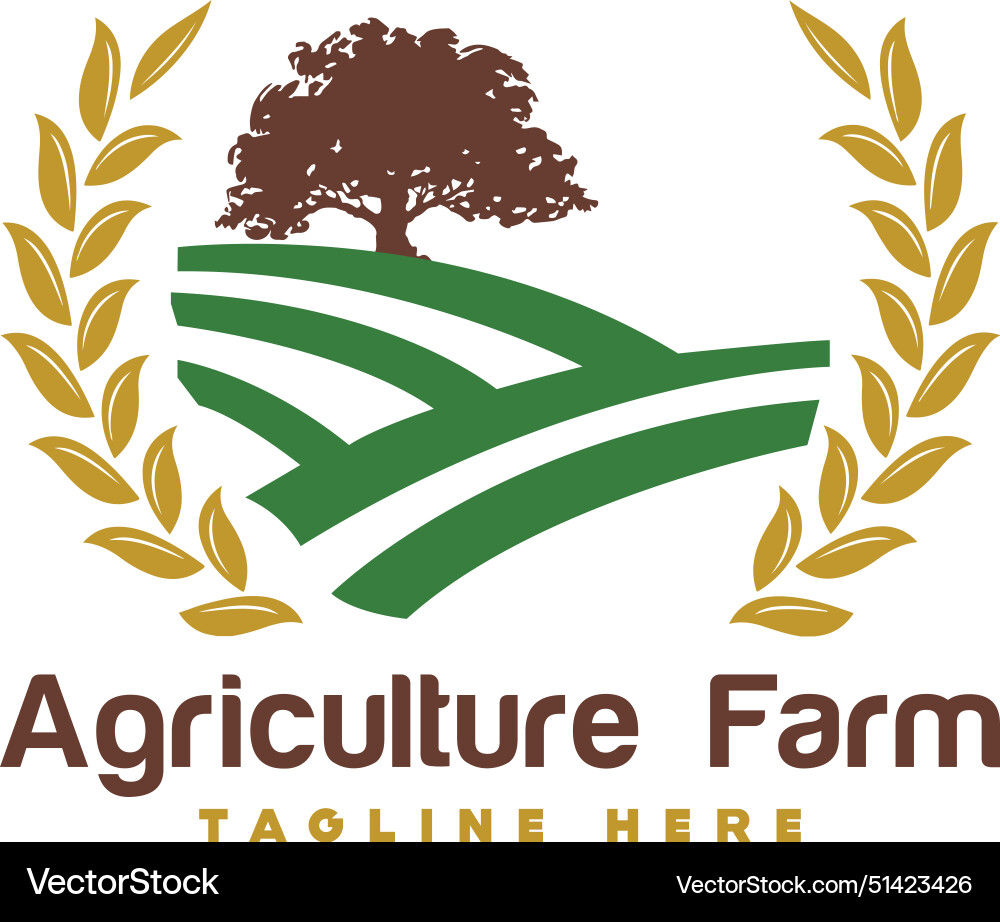 Agriculture farm logo design Royalty Free Vector Image