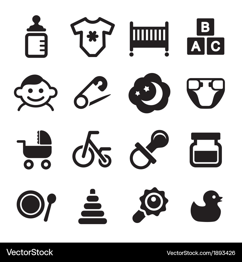 Baby Icon Collection Royalty Free Vector Image