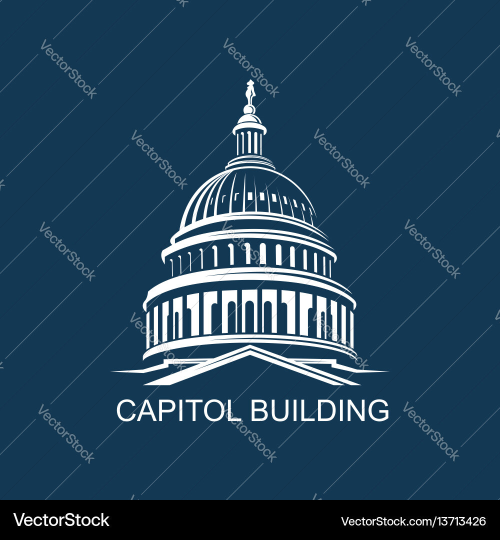 Capitol building icon Royalty Free Vector Image