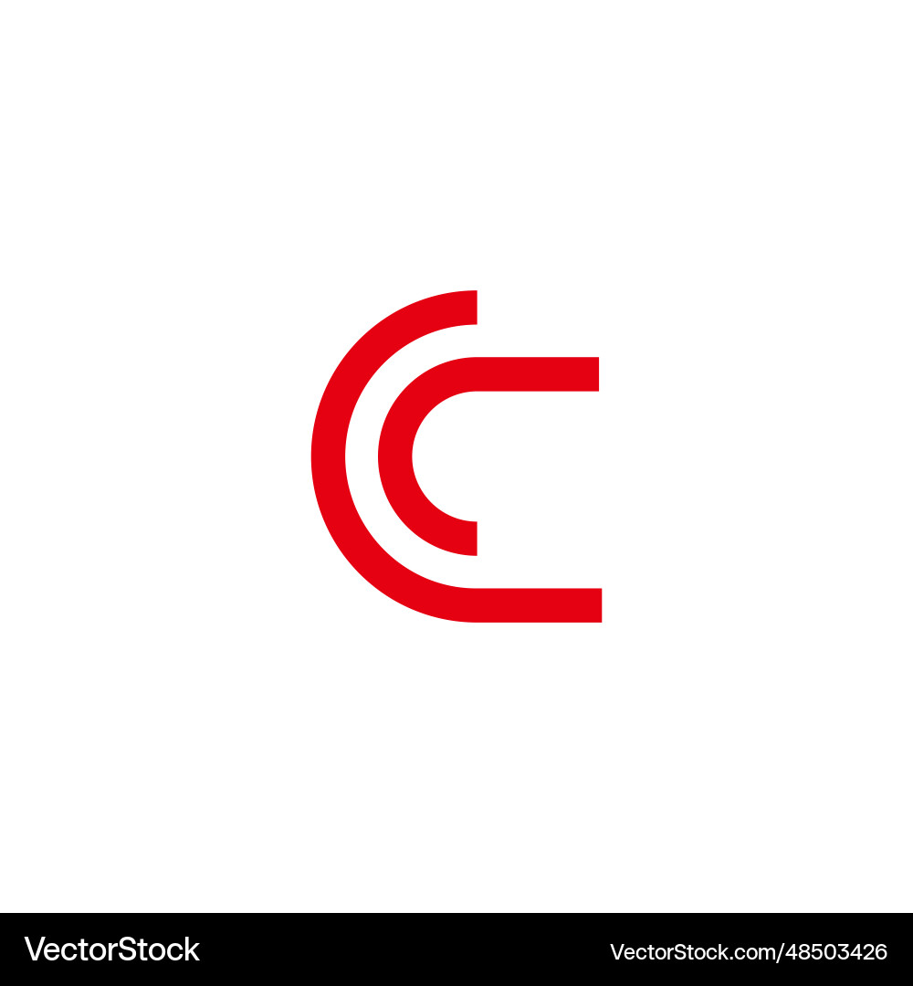 CC Motion Stripe Logo Royalty Free Vector Image