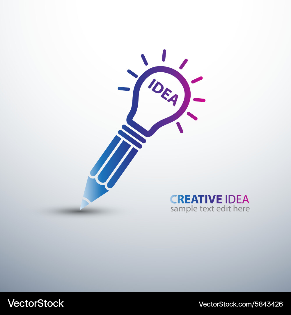 Creative idea Royalty Free Vector Image - VectorStock