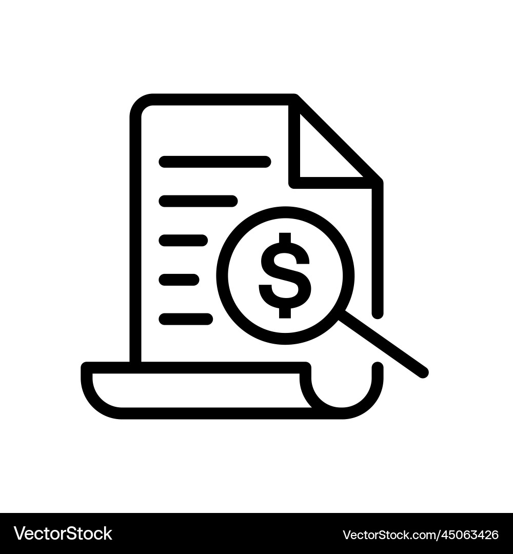 Invoice Review & Compliance Icon Royalty Free Vector