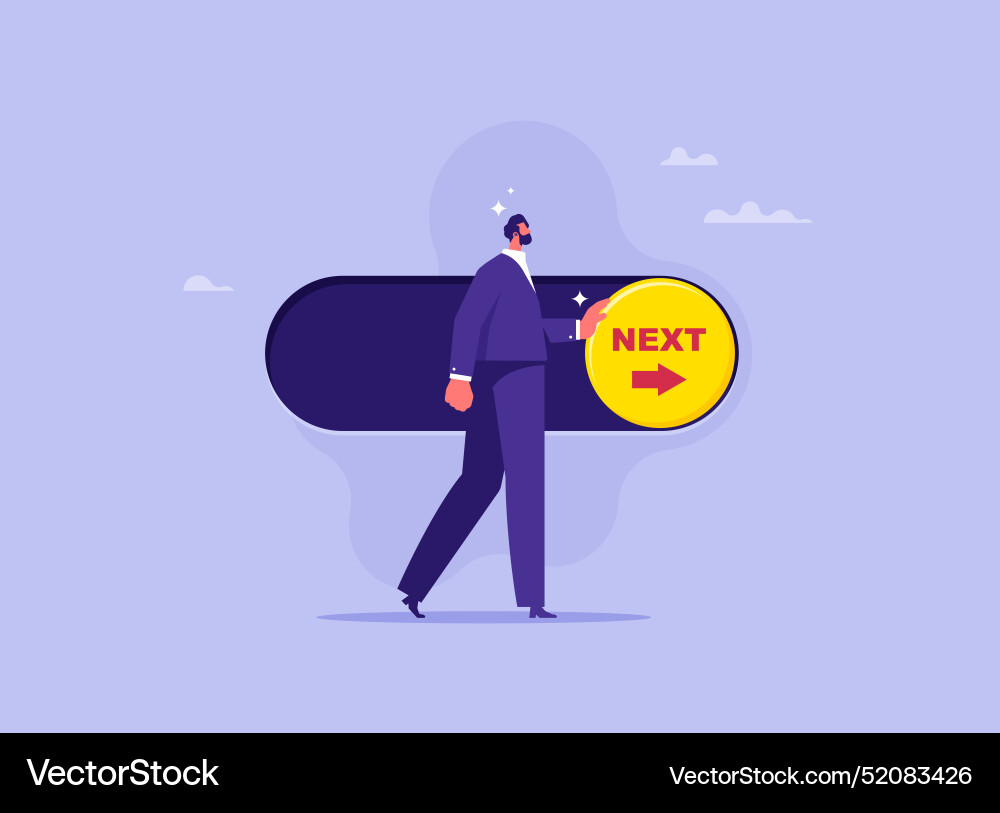 Next level or step in business concept Royalty Free Vector