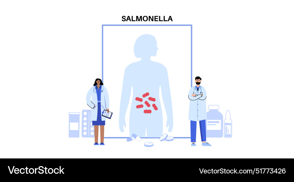 Salmonella typhimurium cells Royalty Free Vector Image