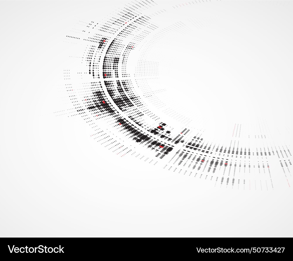 Abstract round technology dynamic fade background Vector Image