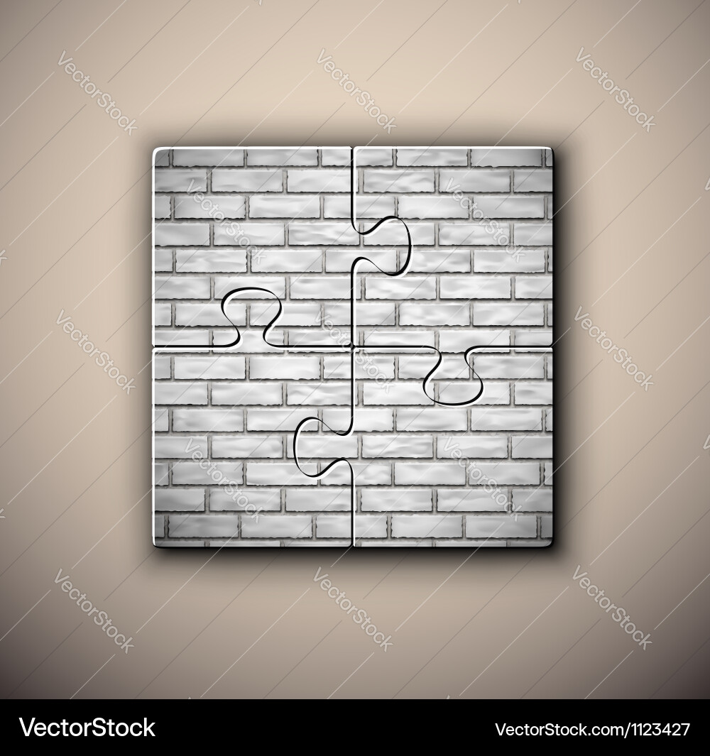 Brick Puzzle Background Royalty Free Vector Image