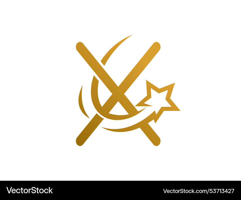 Buchstaben x Stern-Logo oder Symbolvorlage Design Vektorbild