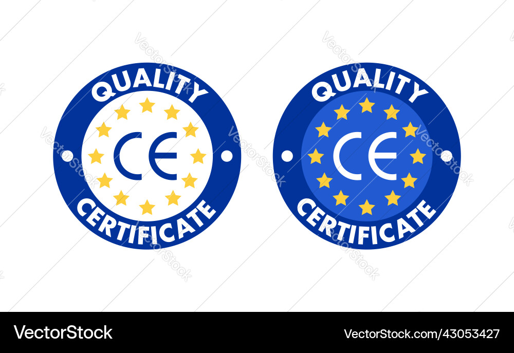 Ce mark certification conformite Royalty Free Vector Image