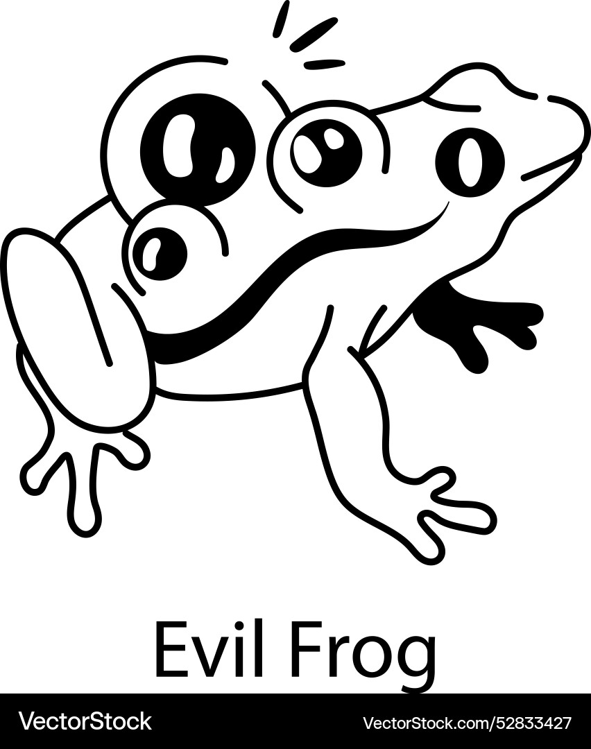 Evil frog Royalty Free Vector Image - VectorStock