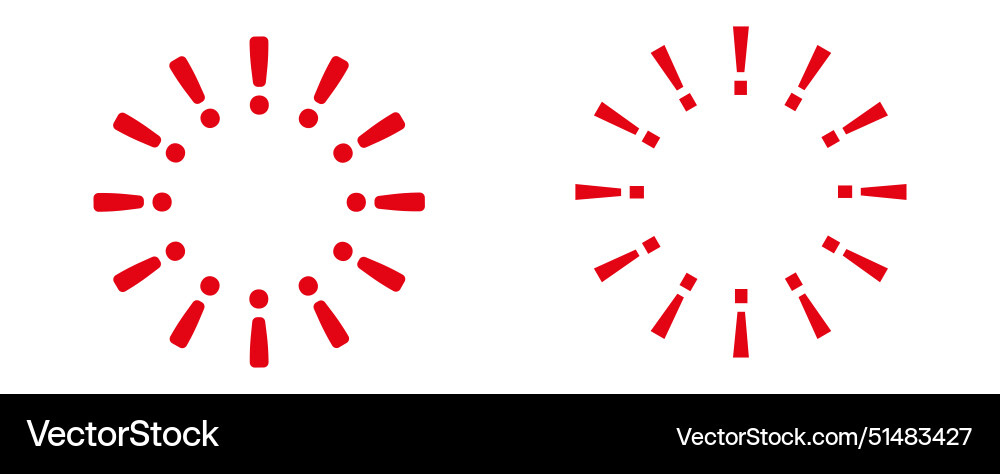 Exclamation mark circle frameattention round Vector Image