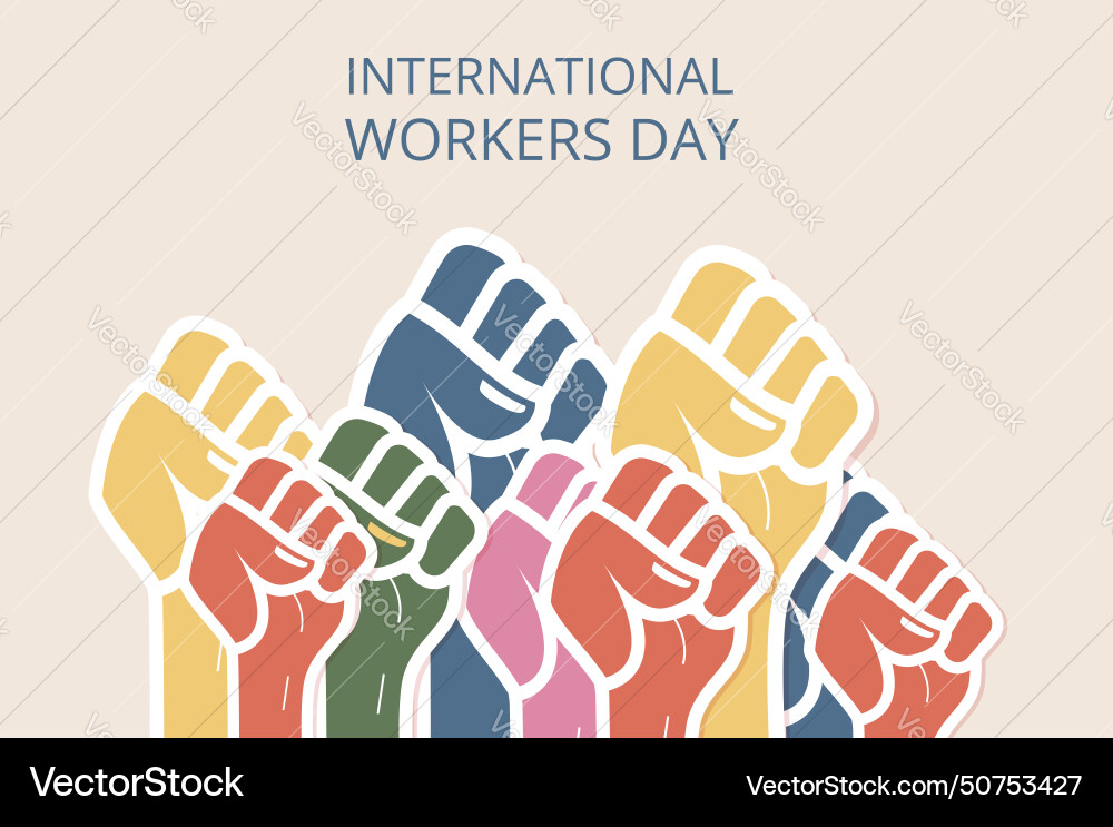 International workers day banner template labour Vector Image