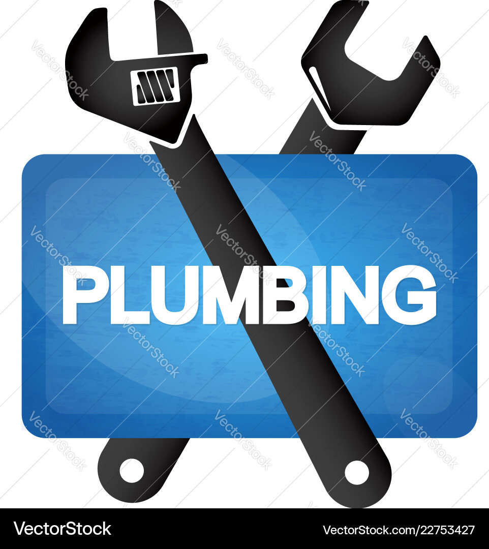 Plumbing repair tool symbol Royalty Free Vector Image