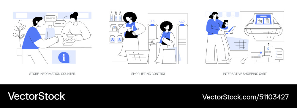 Smart store isolated cartoon Royalty Free Vector Image