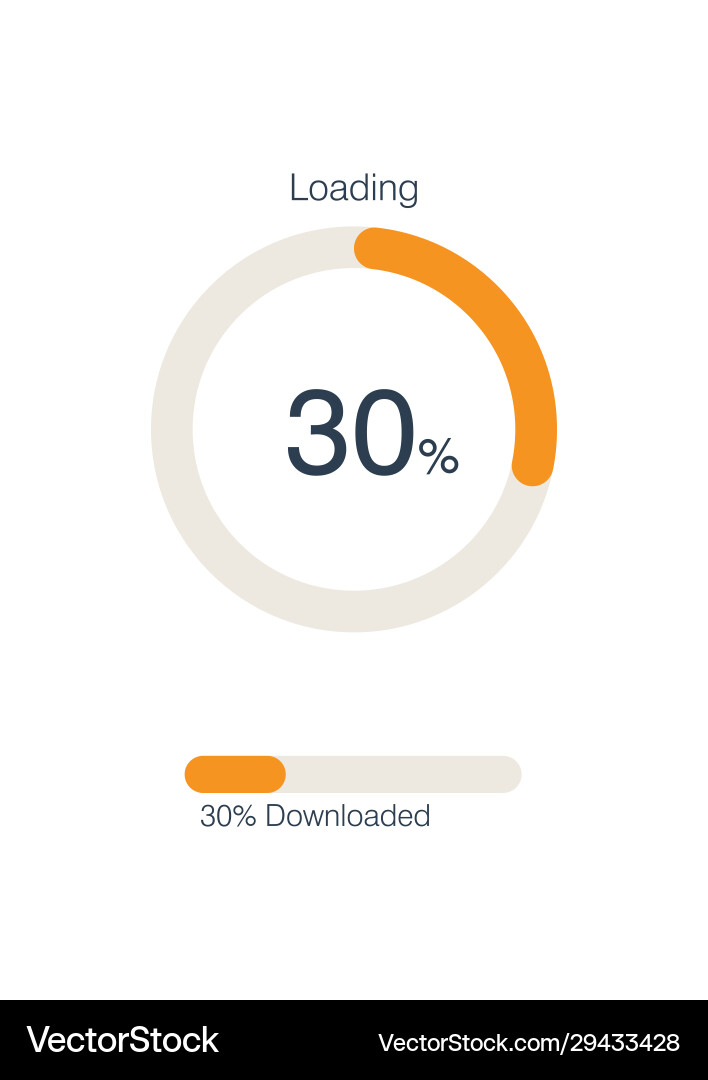 Circle loading and progress bars Royalty Free Vector Image