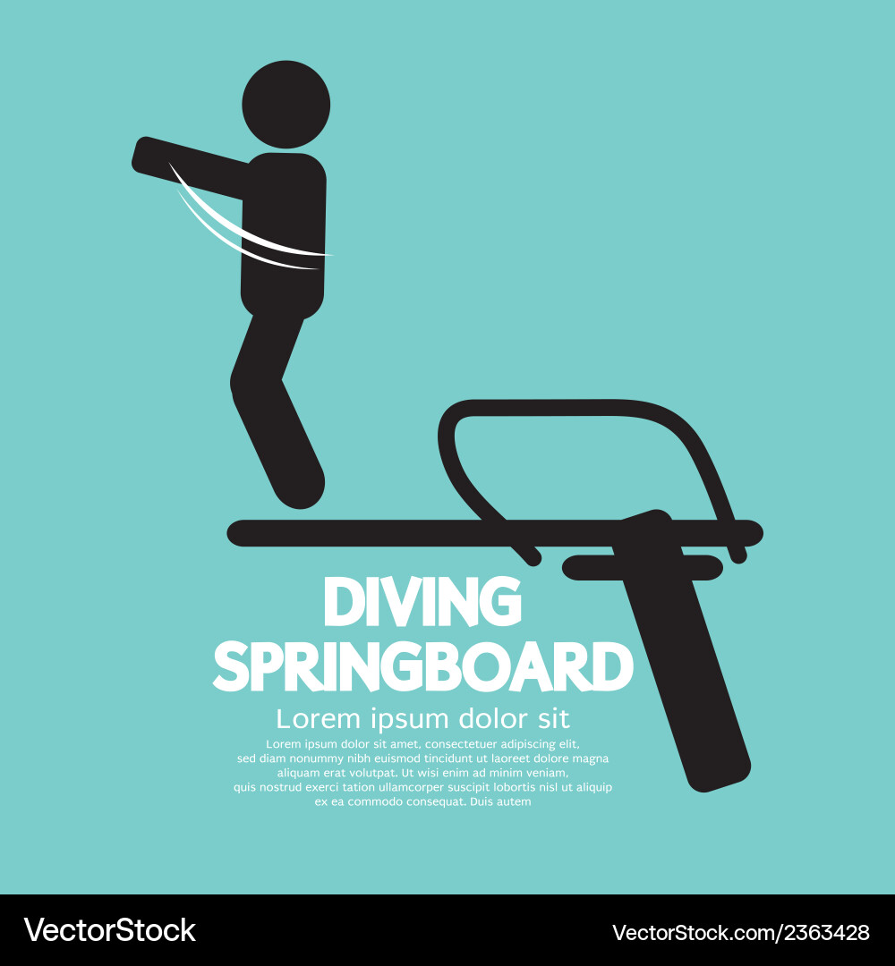 Diving springboard Royalty Free Vector Image - VectorStock