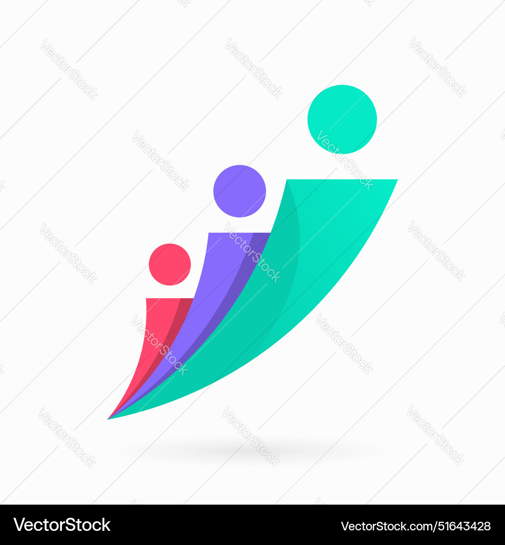 Growth people logo Royalty Free Vector Image - VectorStock