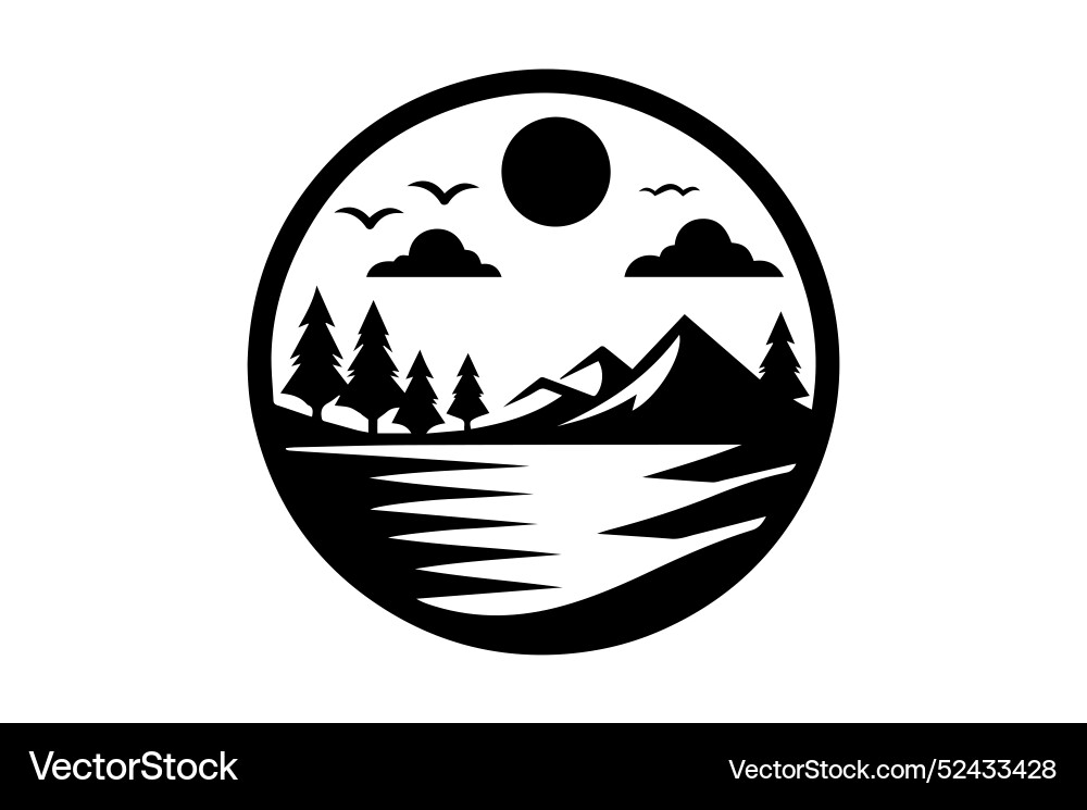 Landscape logo Royalty Free Vector Image - VectorStock
