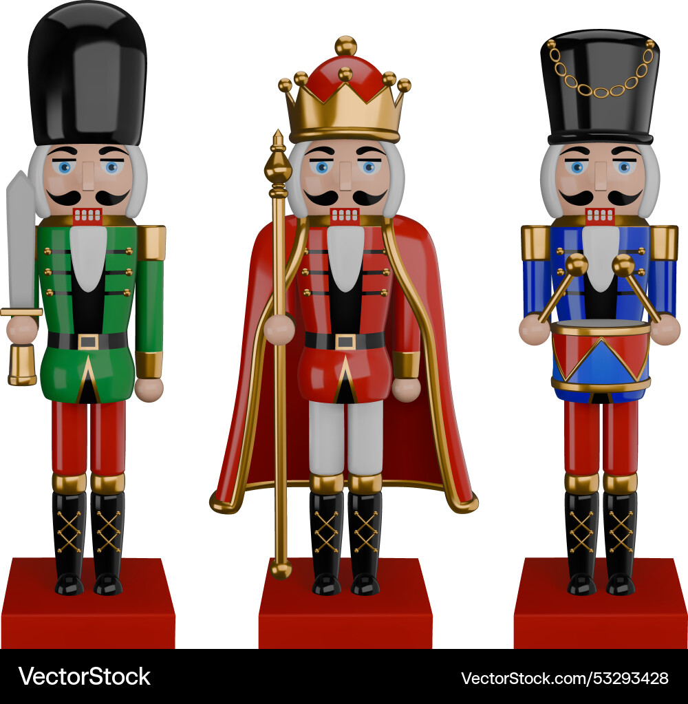 Set of christmas nutcracker Royalty Free Vector Image