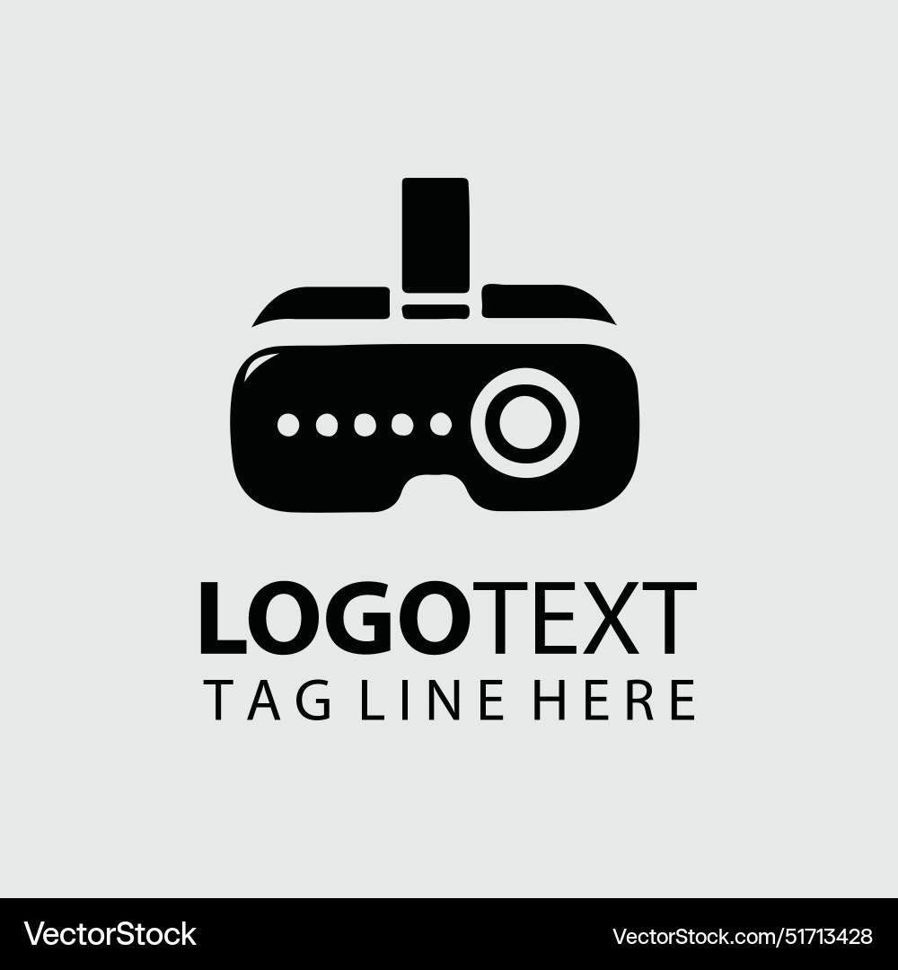 Virtual reality logo Royalty Free Vector Image