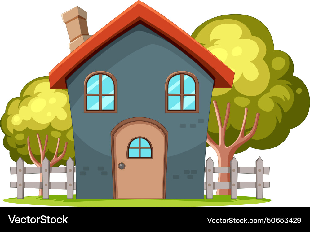 A charming cartoon house Royalty Free Vector Image