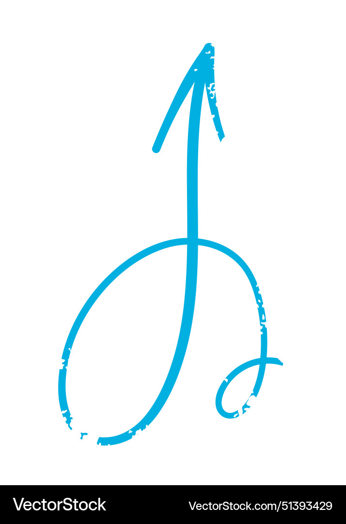 Arrow direction pointer hand drawn Royalty Free Vector Image