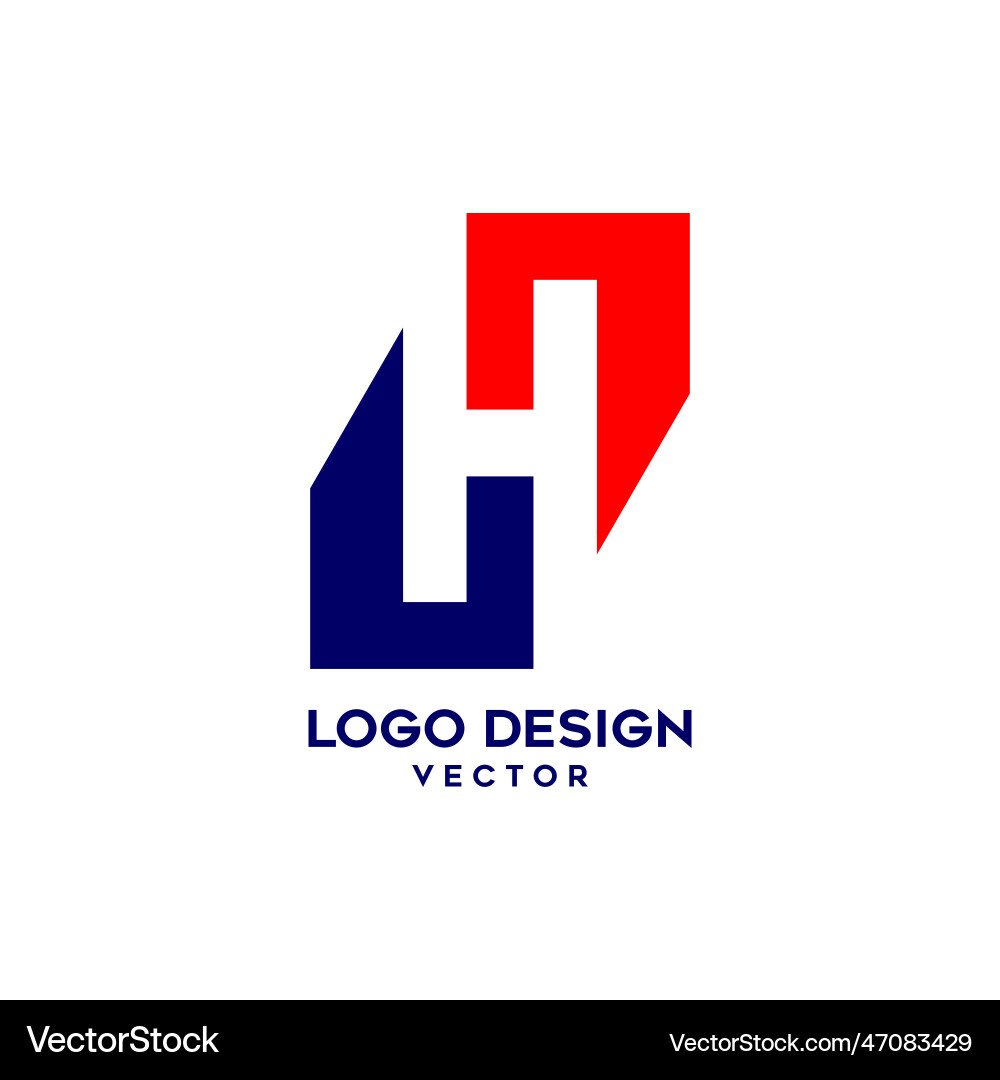Creative modern h symbol logo template Royalty Free Vector