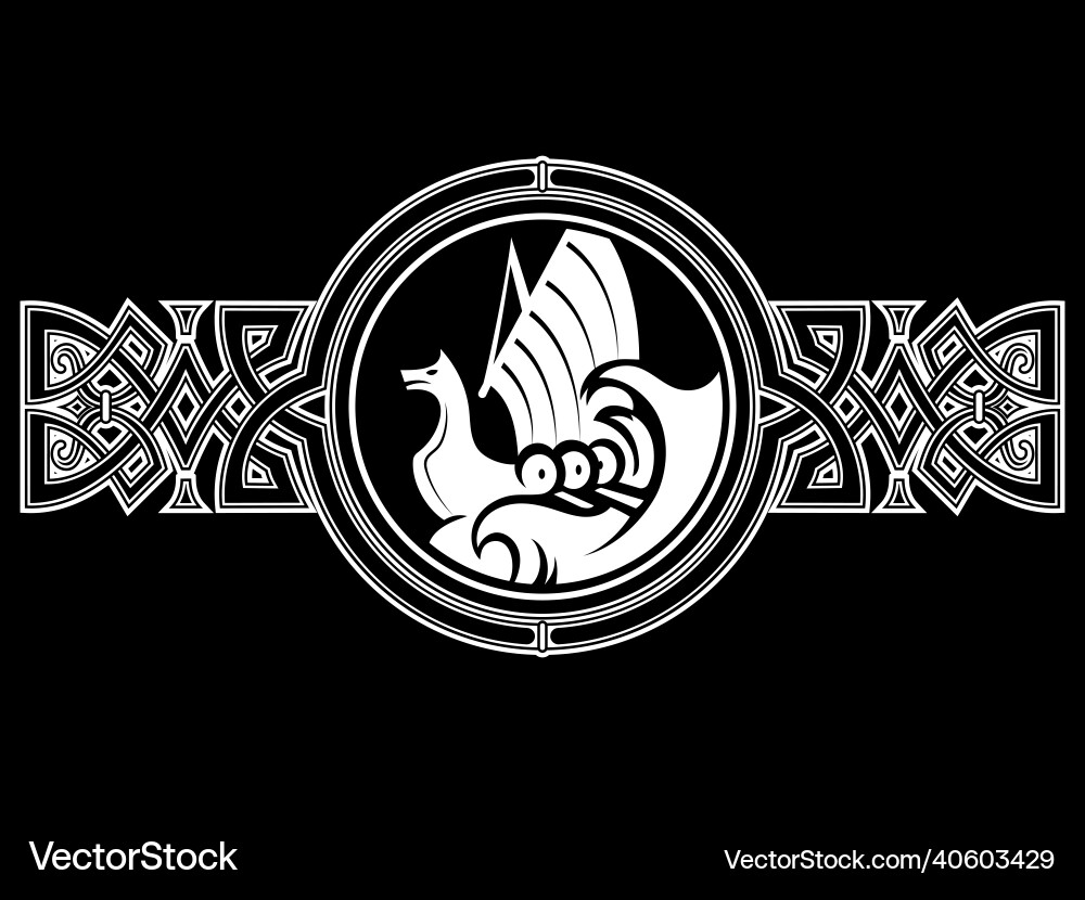 Design old norse pattern Royalty Free Vector Image