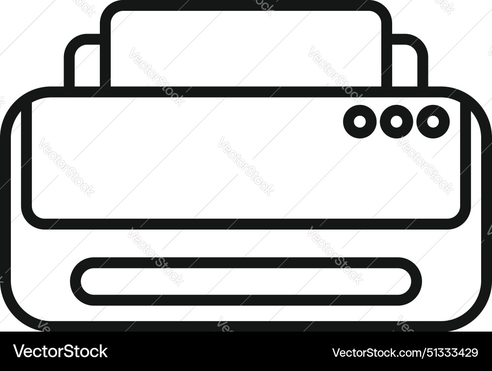 Line art of office printer Royalty Free Vector Image