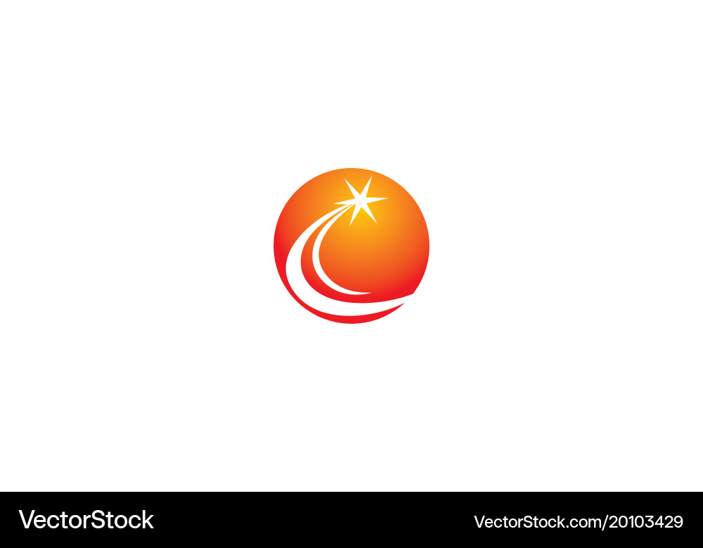Round loop star business company logo Royalty Free Vector