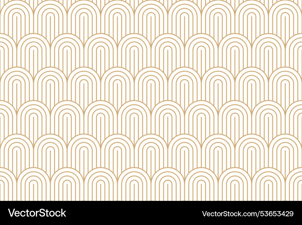 Seamless gold circle stripe line arc shape Vector Image
