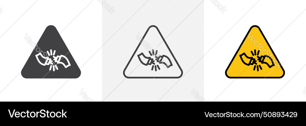 Short circuit icon set electric faulty Royalty Free Vector