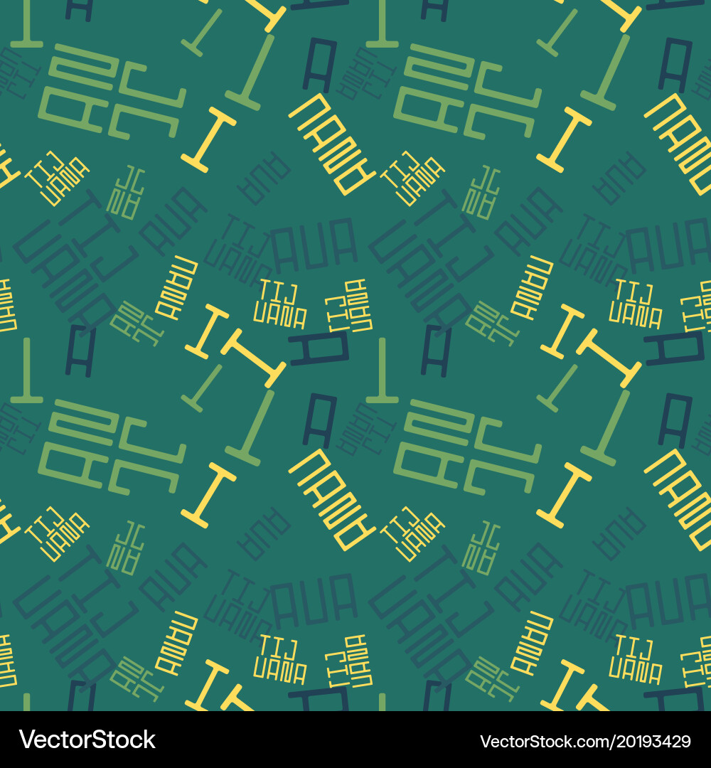 Tijuana creative pattern Royalty Free Vector Image