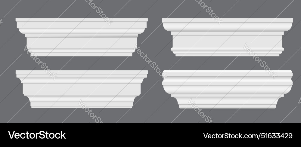 Trim molding moulding cornice and wall skirting Vector Image