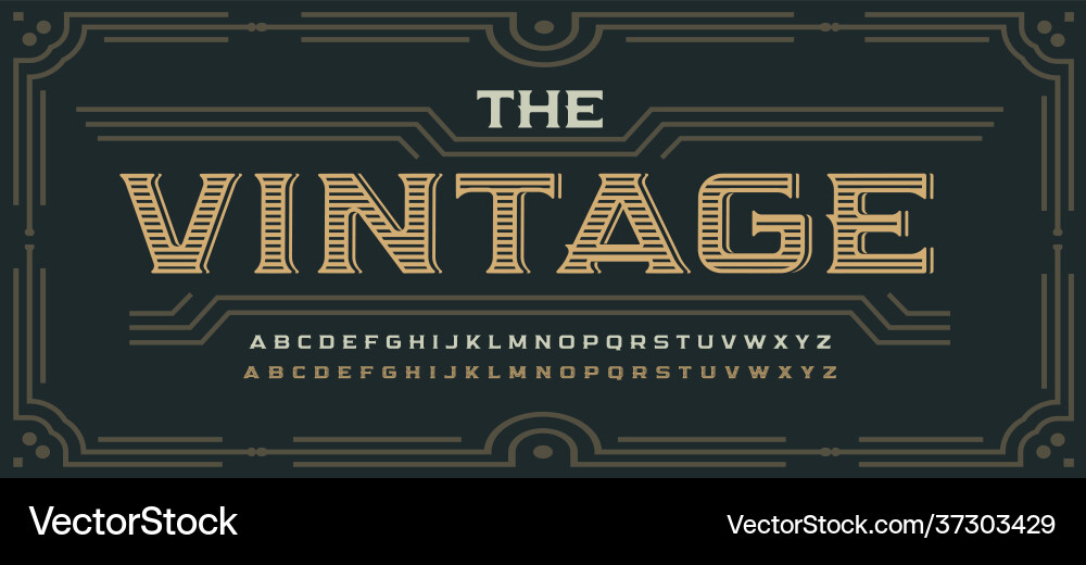 Vintage victorian style letters classic serif Vector Image
