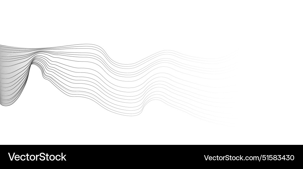 Abstract wavy lines flowing smooth curve Vector Image