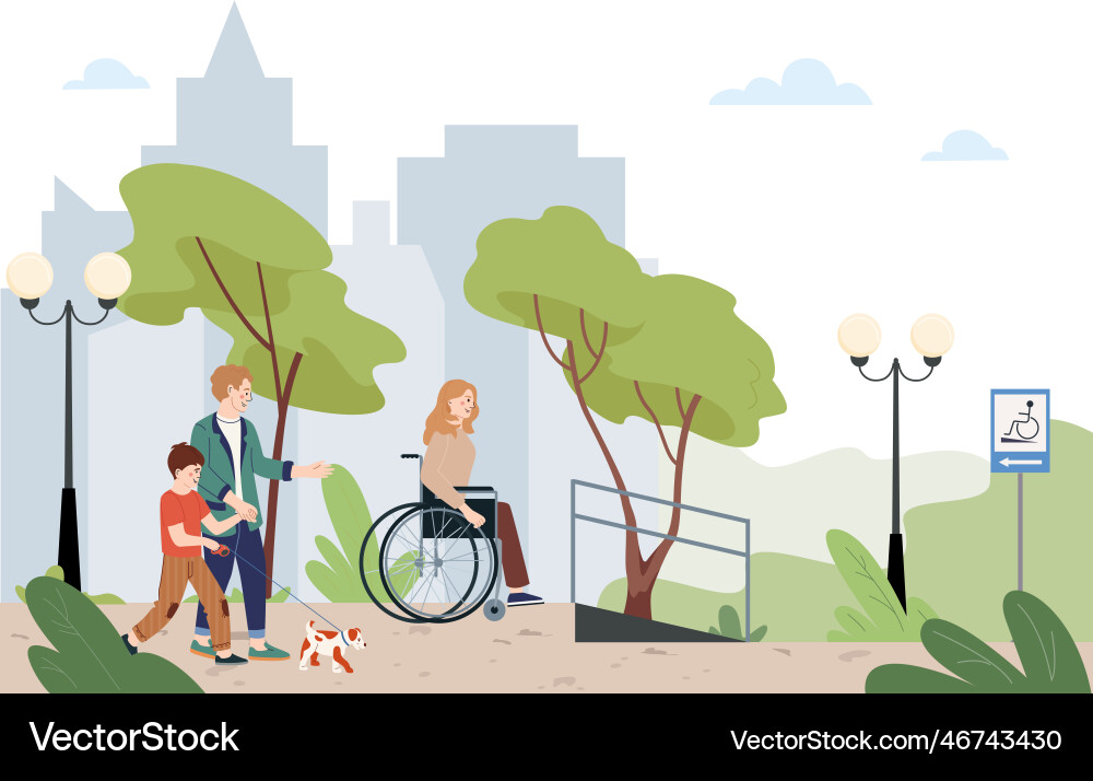 Accessible environment background Royalty Free Vector Image