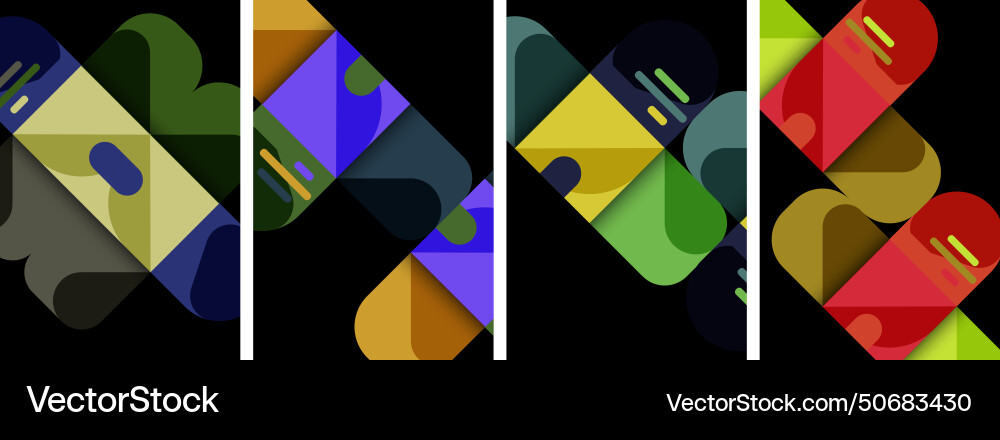 Balance movement geometric backgrounds poster Vector Image