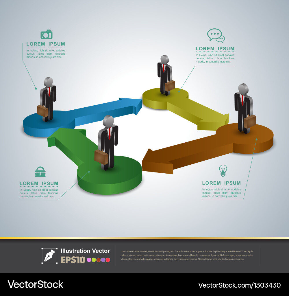 Business man diagram Royalty Free Vector Image