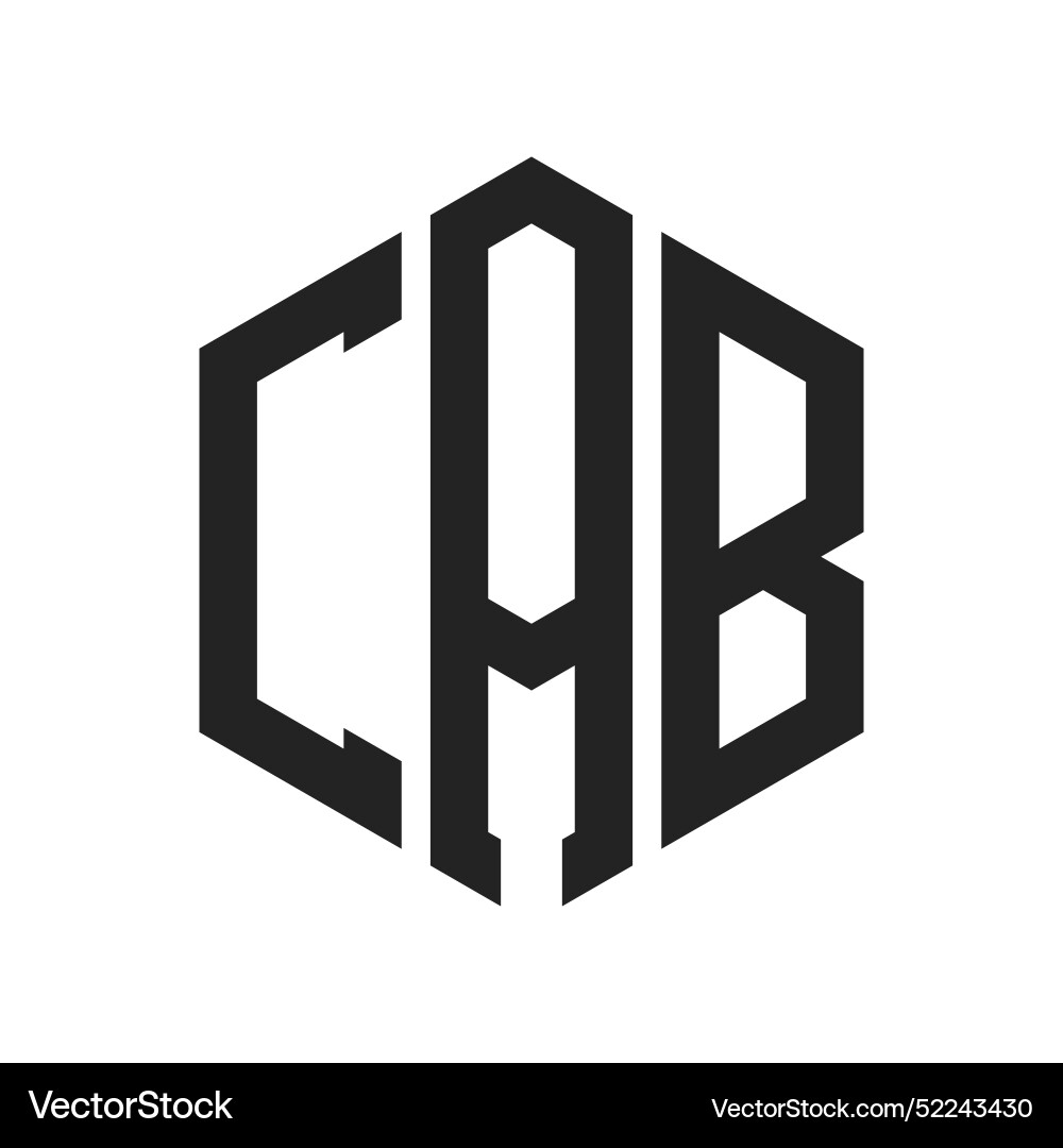 Cab logo design initial letter monogram Royalty Free Vector