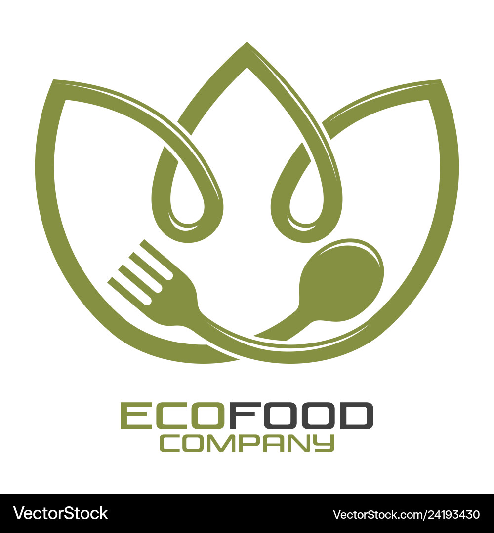 Eco food logo Royalty Free Vector Image - VectorStock