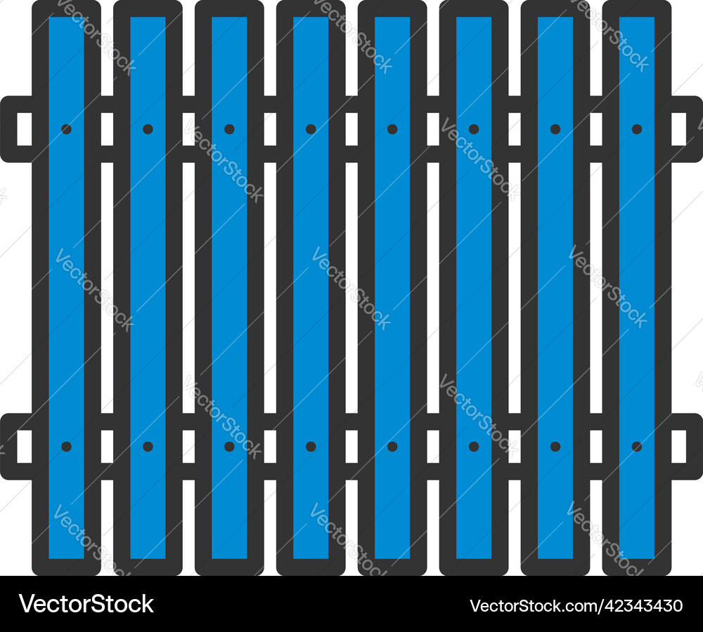 Icon of construction fence Royalty Free Vector Image