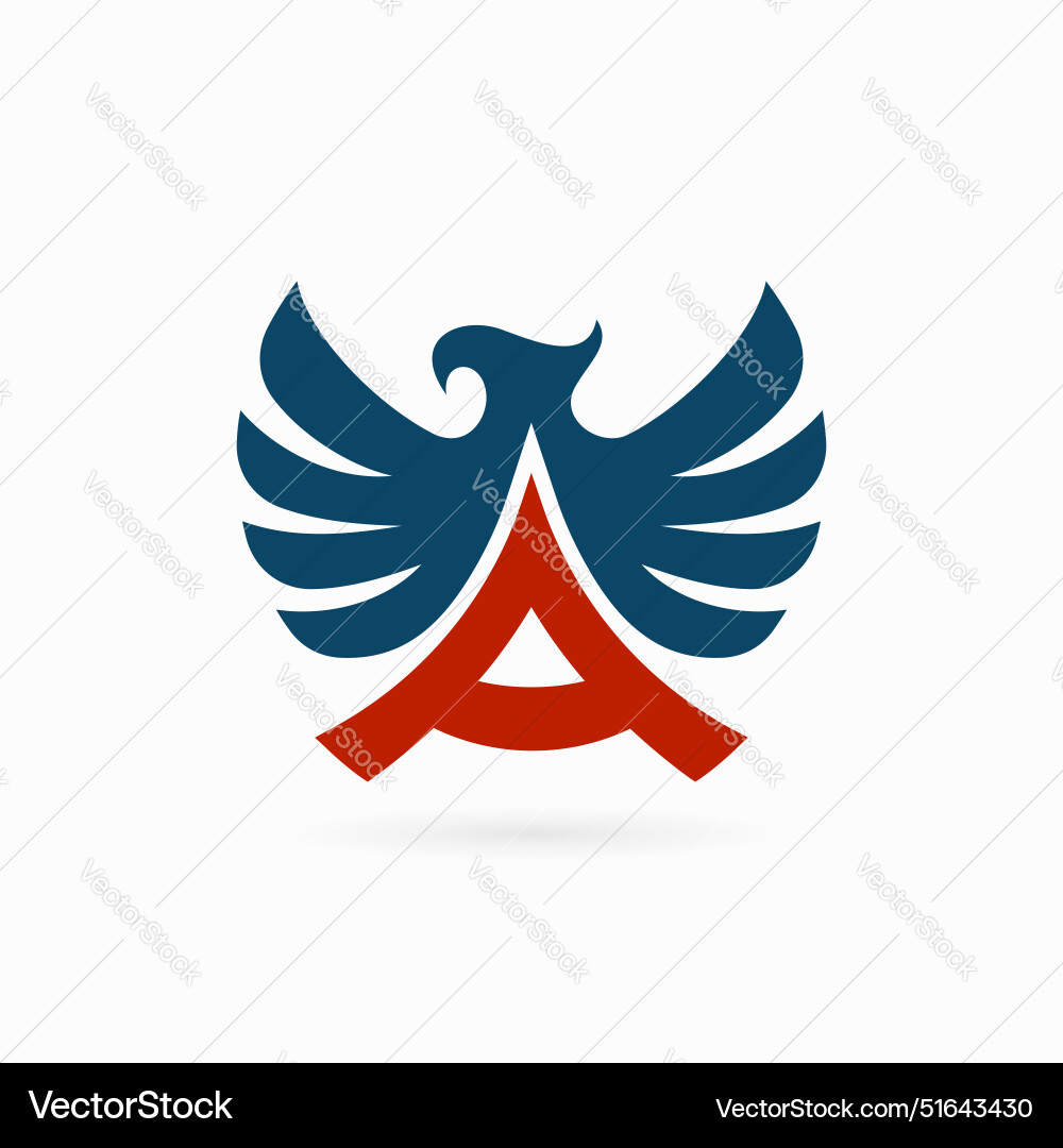 Letter a bird logo Royalty Free Vector Image - VectorStock