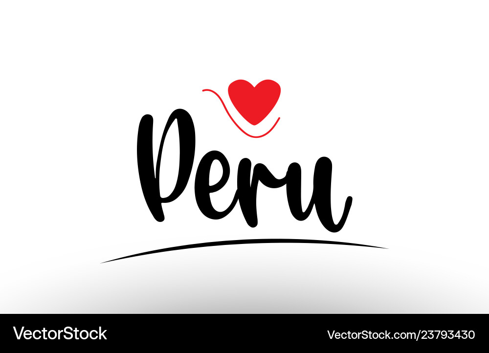 Peru country text typography logo icon design Vector Image