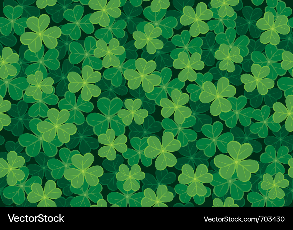 Seamless clover pattern Royalty Free Vector Image