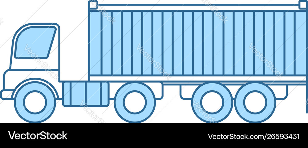 Container truck icon – Royalty-Free Vector | VectorStock