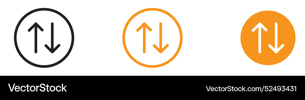 Exchange swap icon for finance and transactions Vector Image