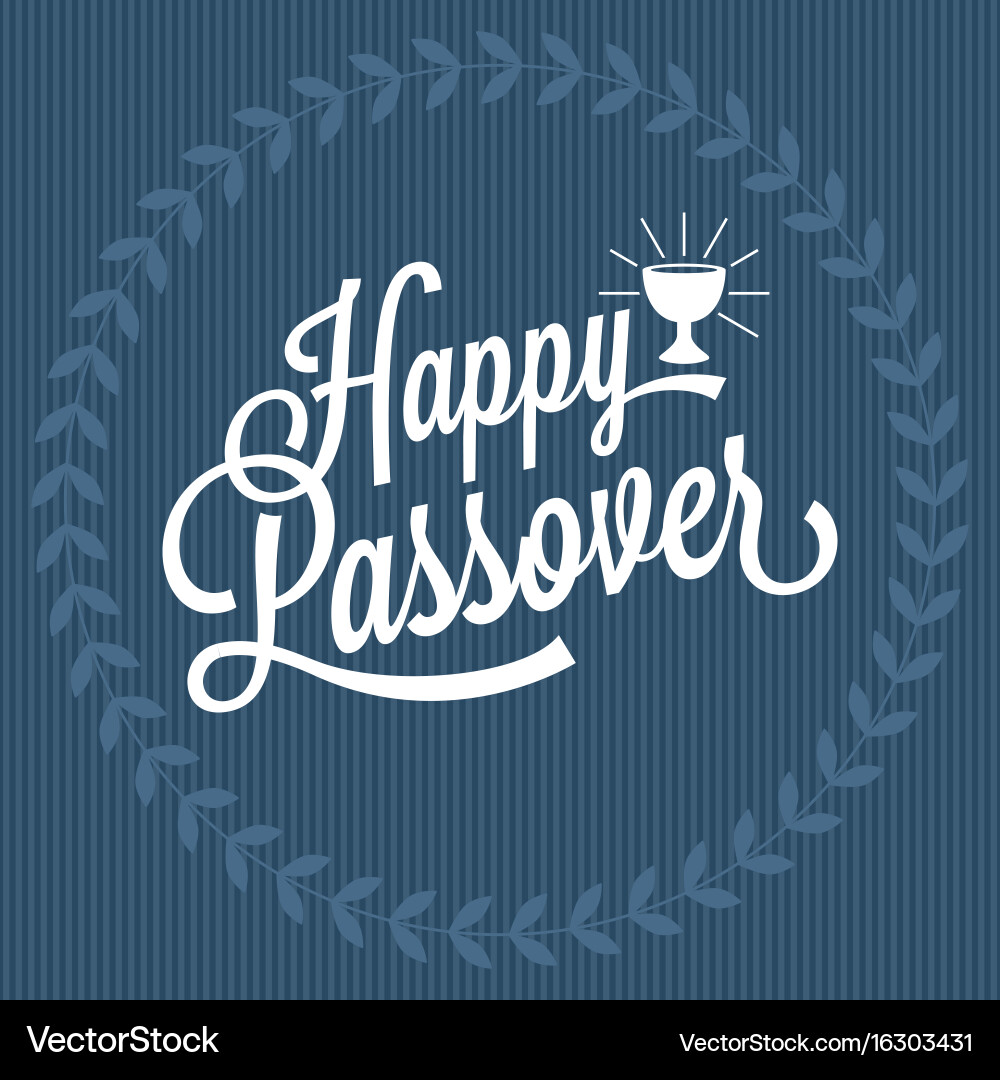 Happy passover hand lettering Royalty Free Vector Image